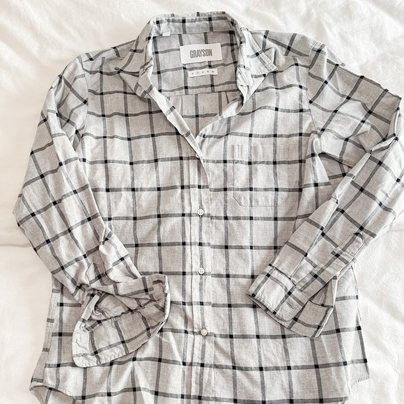 Grayson | Tops | Grayson Black And Gray Flannel Button Down | Poshmark